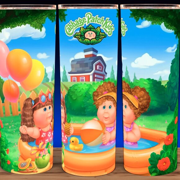 Dining | Cabbage Patch Kids Playtime Pool Summer Farmhouse Cartoon Cup ...